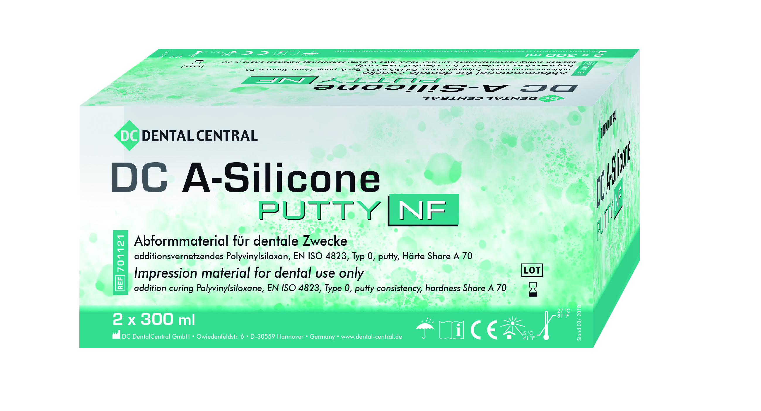 DC A-Silicone Putty NF 2 x 300 ml in der Dose | KK-Dental